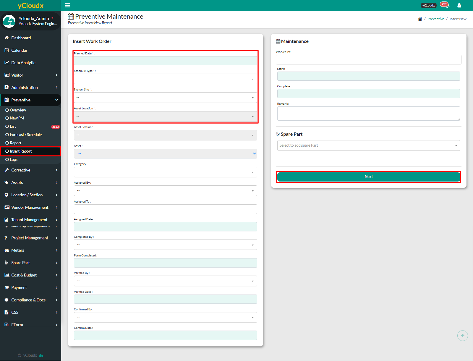 How to insert PM report? - yCloudx